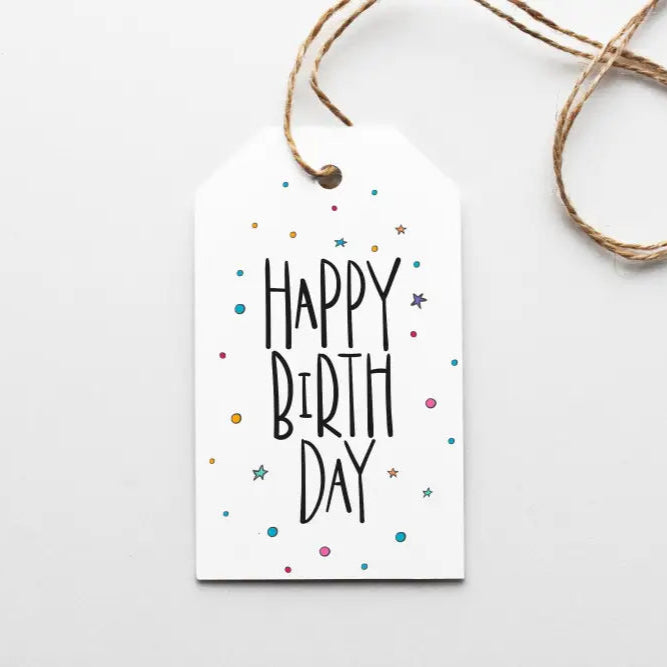 Happy Birthday Confetti Gift Tags – Sugar and Spice Paper